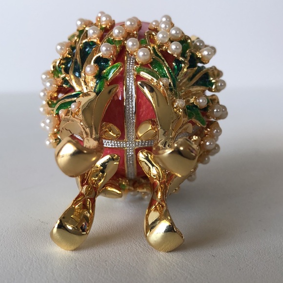 AKM | Accents | Akm Lily Of The Valley Faberge Style Easter Egg Pink ...